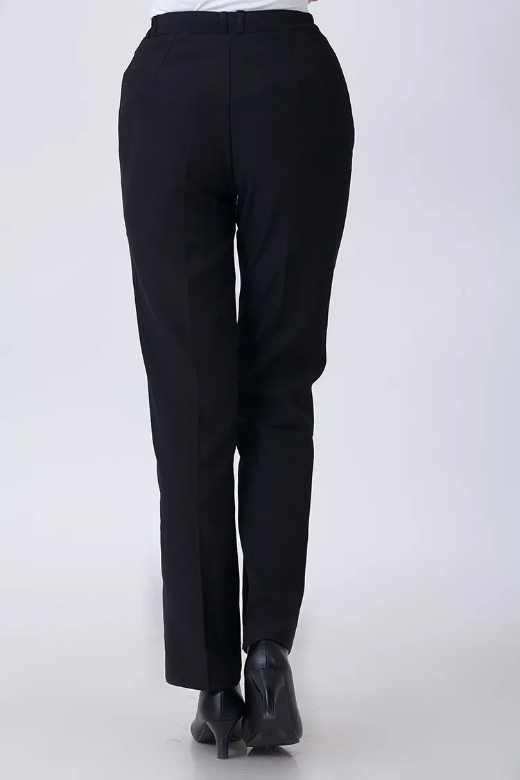 Premium Ladies' Black Work Trousers: Kitchen Chef Pants, Waitress ...