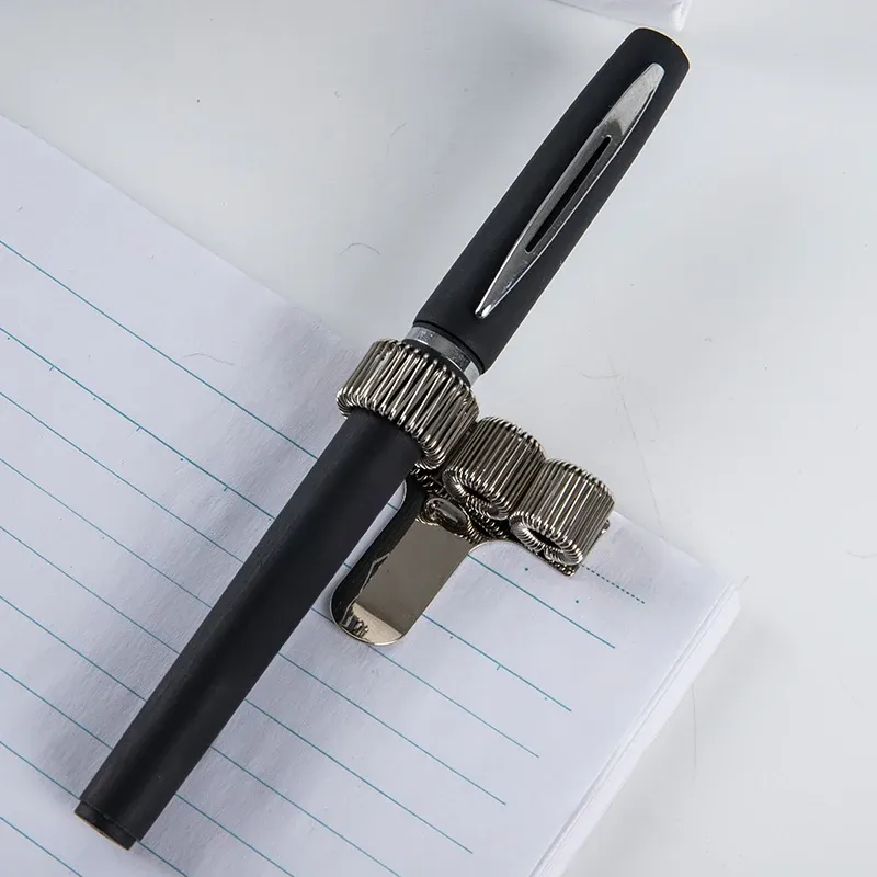 Single/Triple Hole Metal Spring Pen Holder with Pocket Clip: Portable ...
