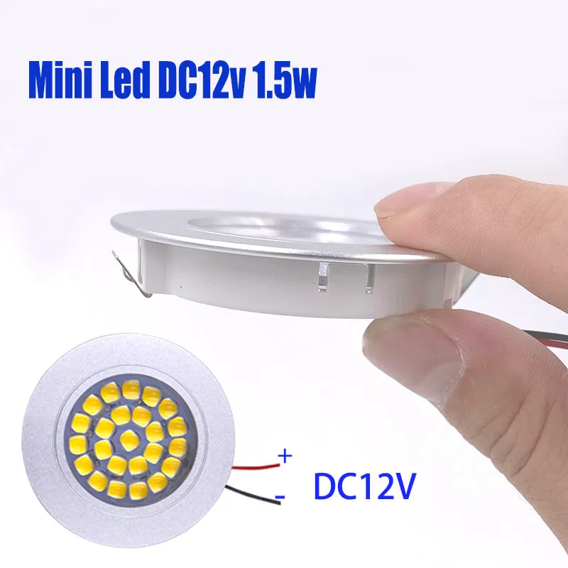 LED Spotlight Indoor Thin Under Cabinet Lighting 12V Dimmable 1.5W Mini ...