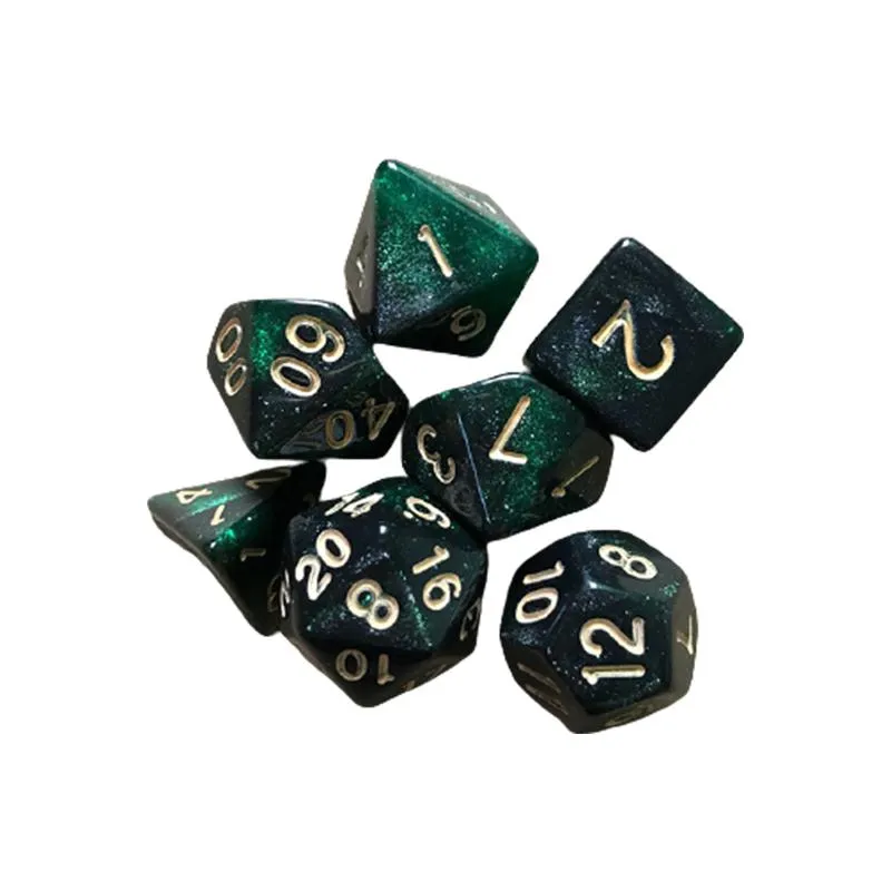 Lord Of D Dusty Green/Copper Polyhedral 7 Die Set - Crazy Jackalope ...