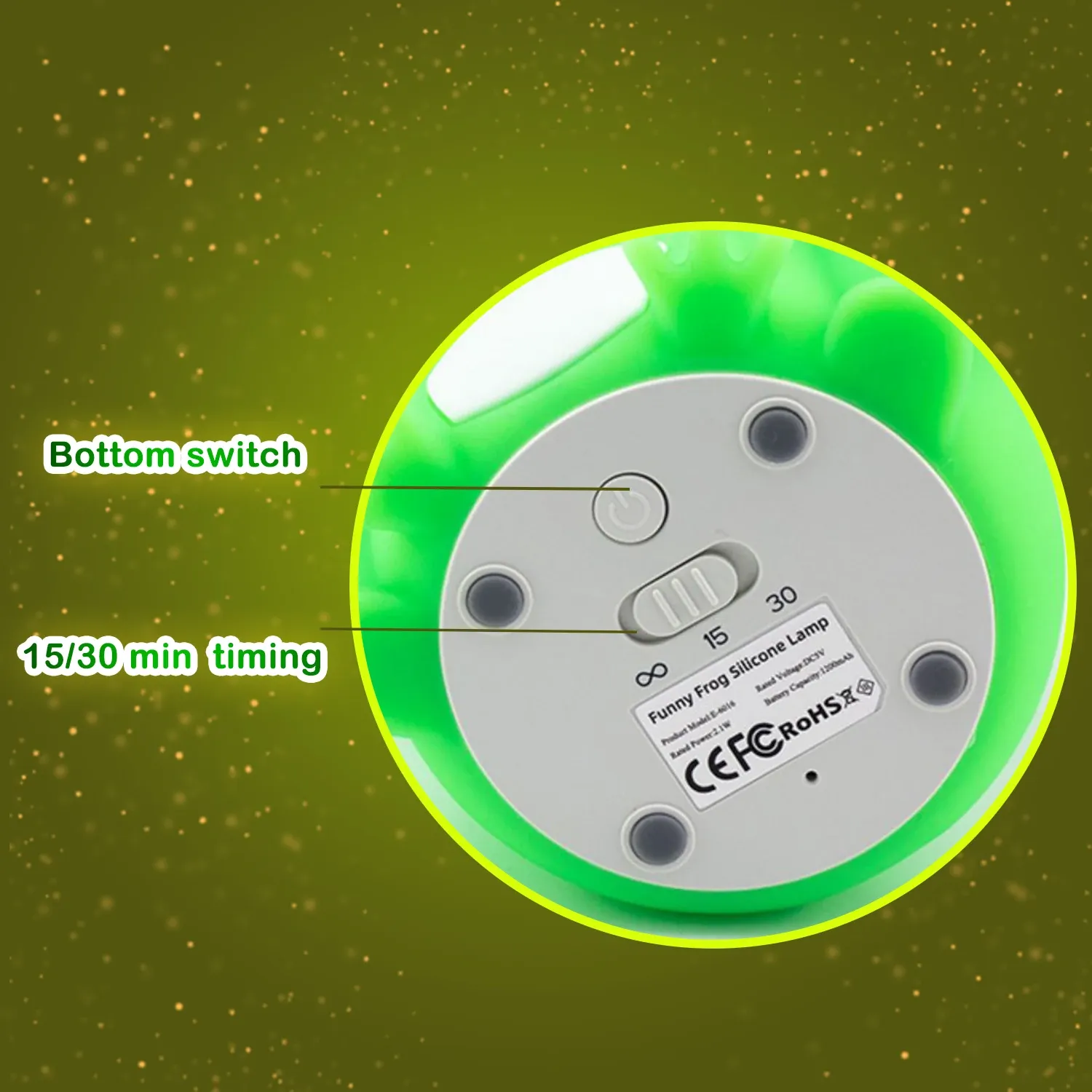2024Cute Froggy Silicone LED Night Light - Dimmable, Timer, USB ...