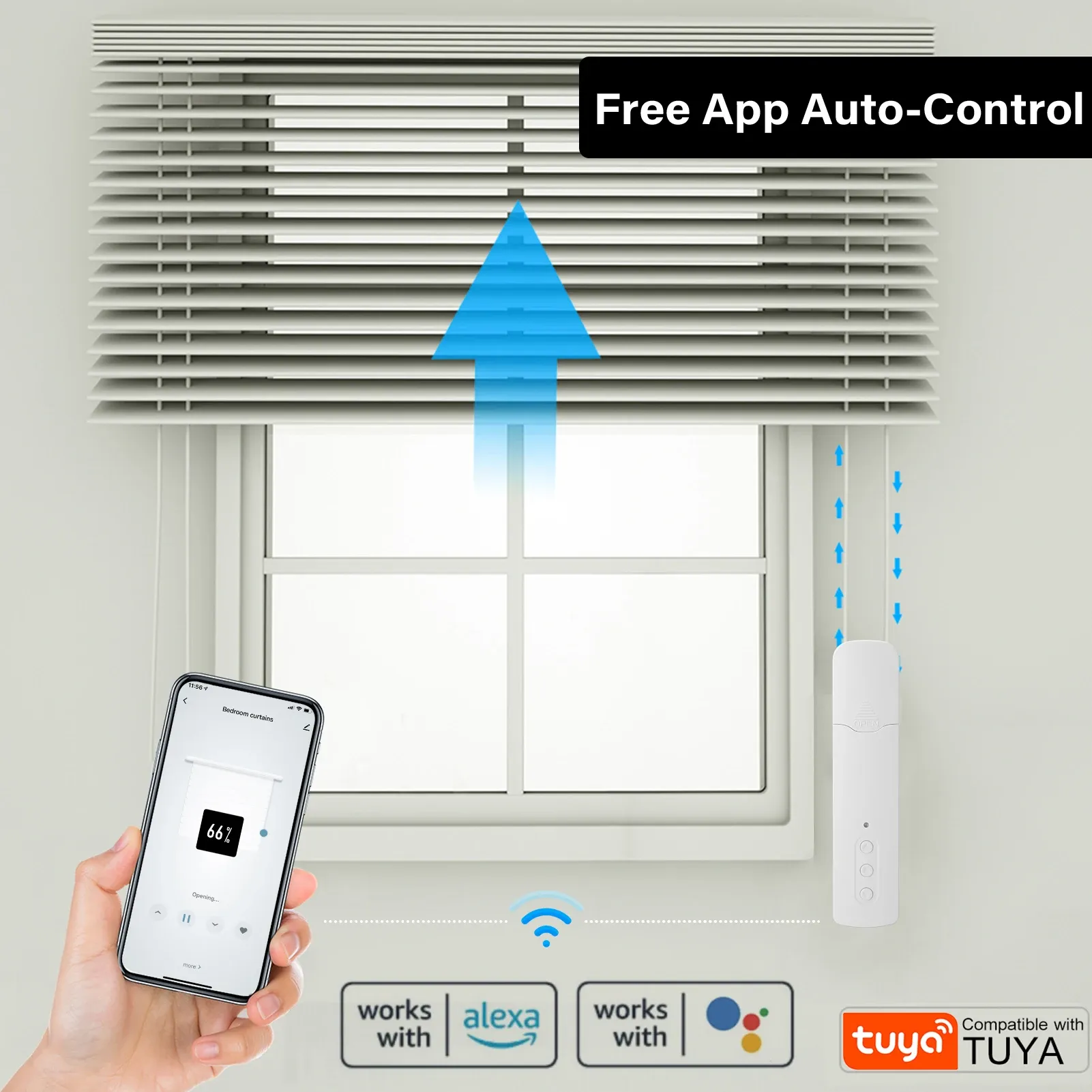 DHgate.com:Tuya WiFi Smart Curtain Motor Chain Roller Blinds APP Voice ...