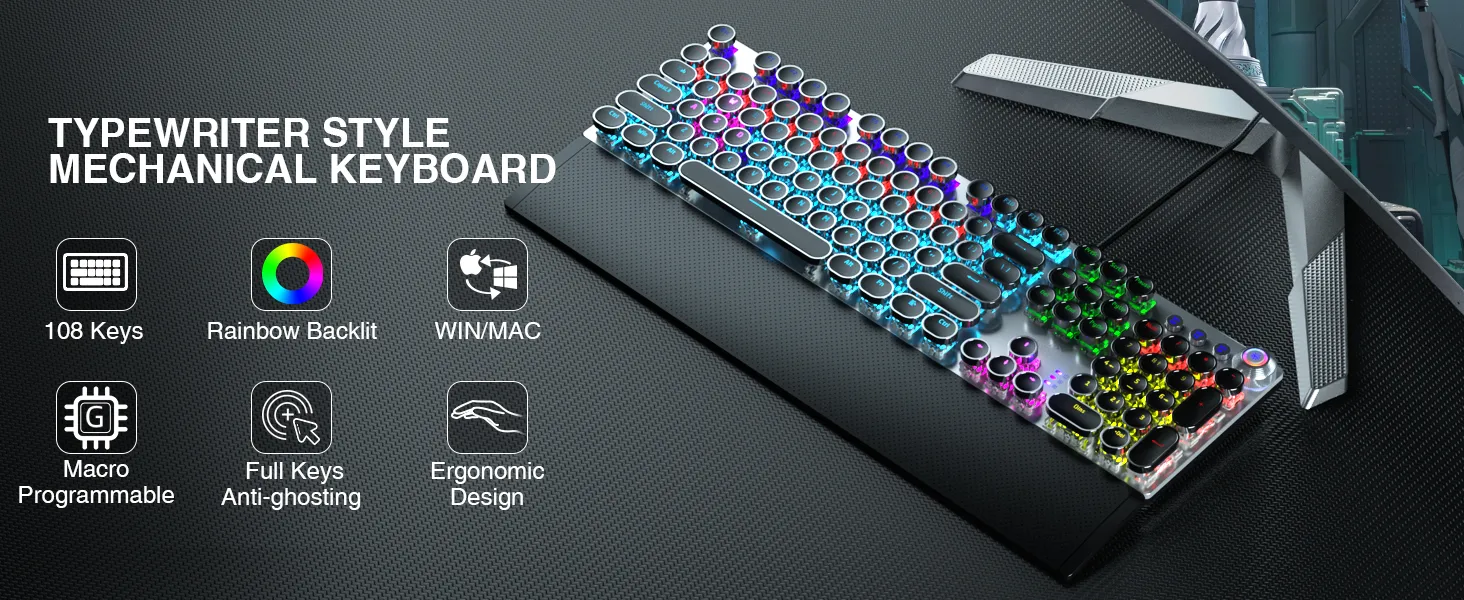 AULA F2088 Mechanical Keyboard 104 Key Wired RGB... From Ddmyhome, $163 ...