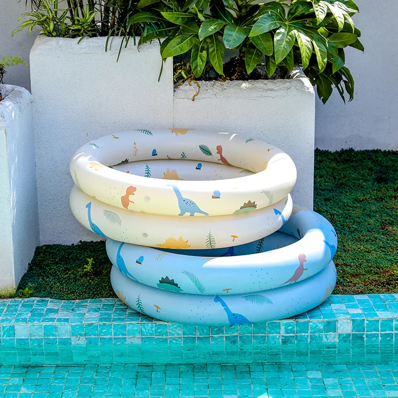 Inflatable Pool Fun: Round Kiddie Pool For Garden, Backyard, Summer ...