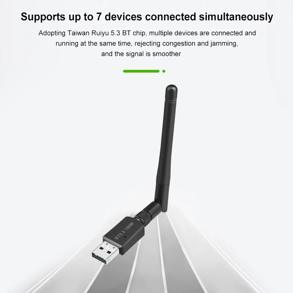 Bluetooth-Compatible USB wifi adapter for pc - 100M Long Range Dongle ...