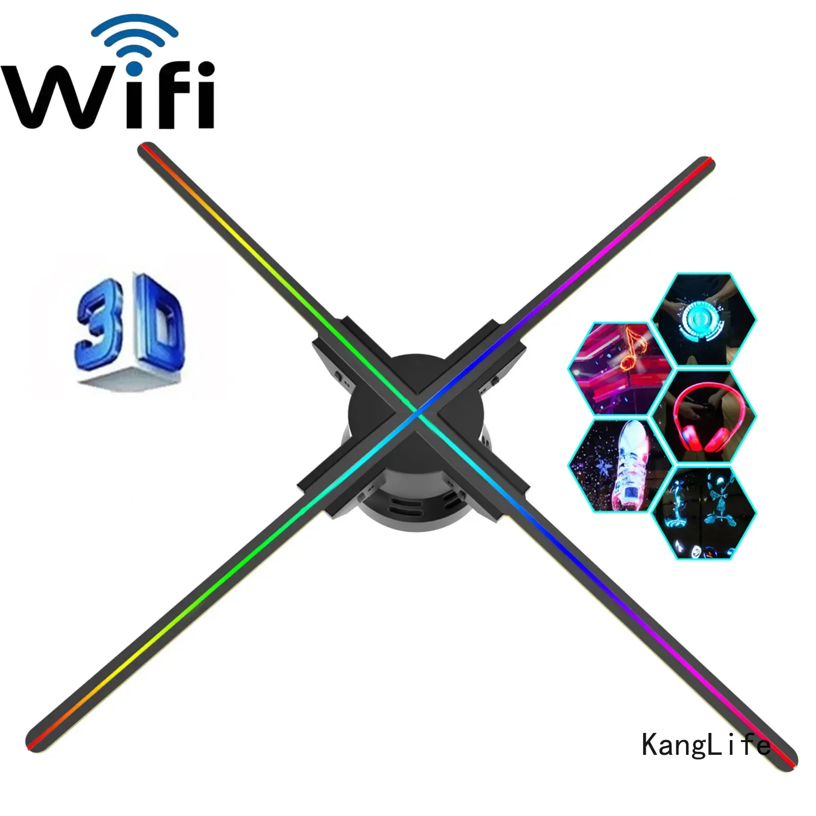 3D Holographic LED gmail sign in with Wifi Display and Advertising Logo ...