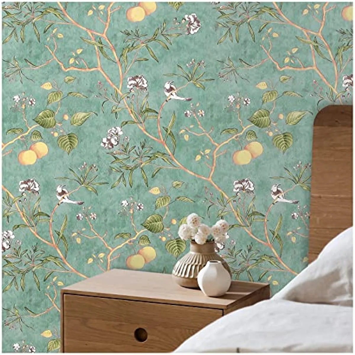 Vintage Botanical Birds Peel And Stick Wallpaper ... From Dh912686698 ...