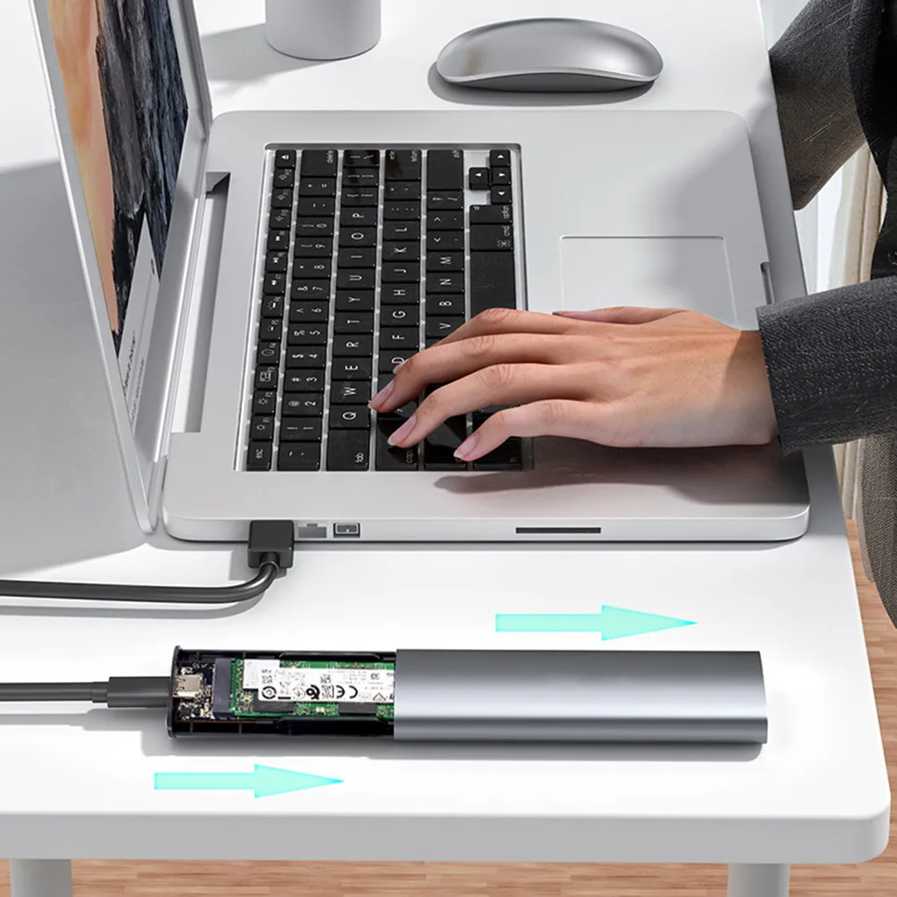 Nvme Ssd M.2 Hdd Case, 5Gbps M.2 Ngff To Usb 3.1 External Ssd Enclosure ...