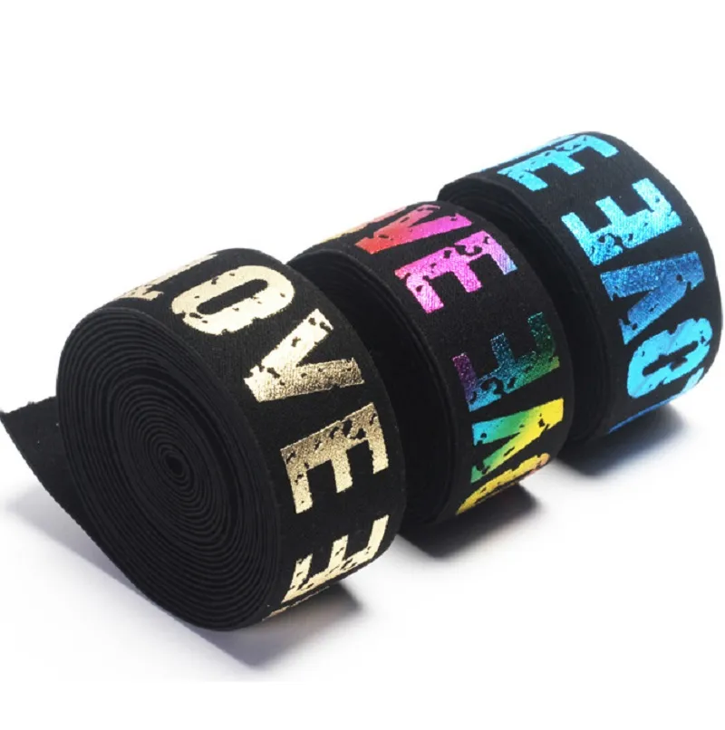 Love Letter large elastic bands - Classic Pattern, 2/3/4cm Width ...