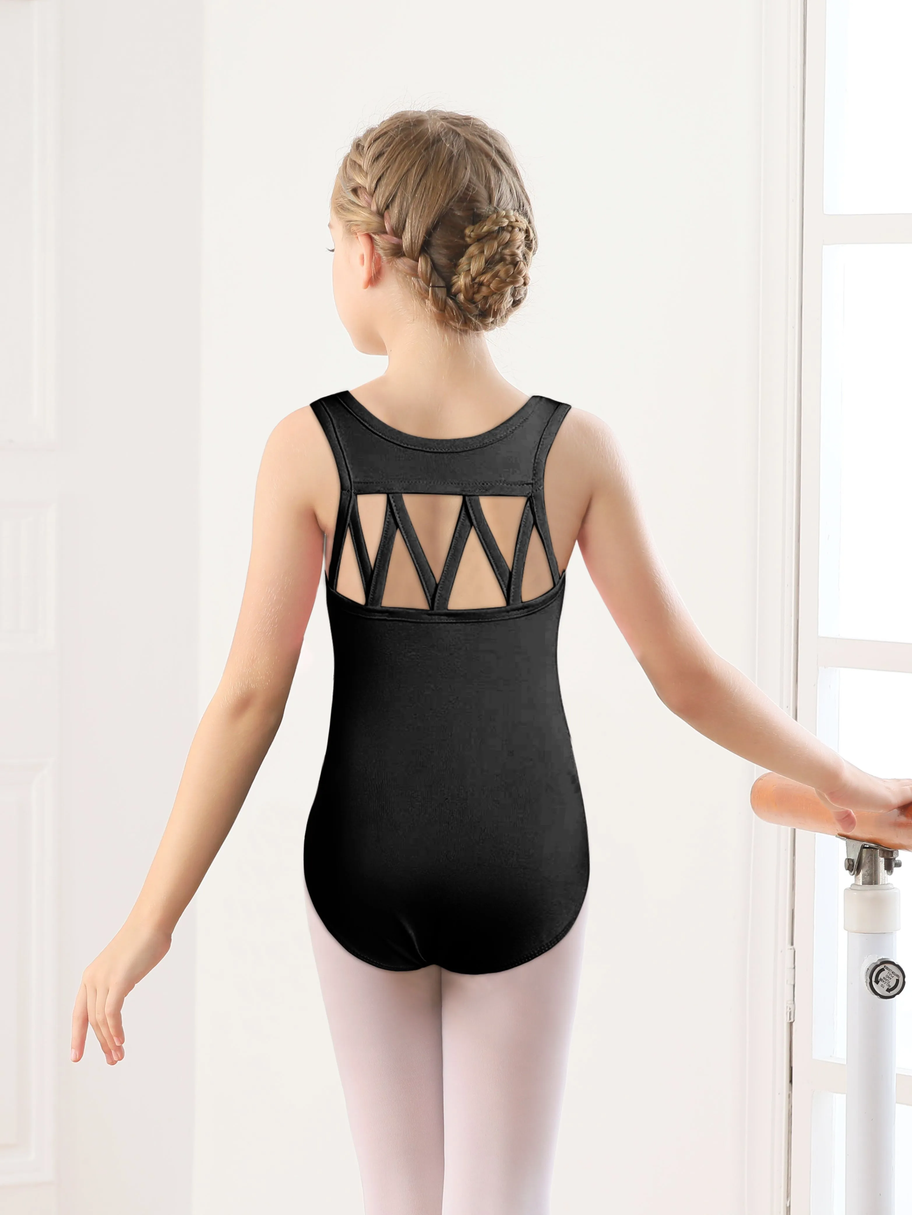 Girls Gymnastics Leotards, Tank Style With M Back Straps Ballet & Dance ...