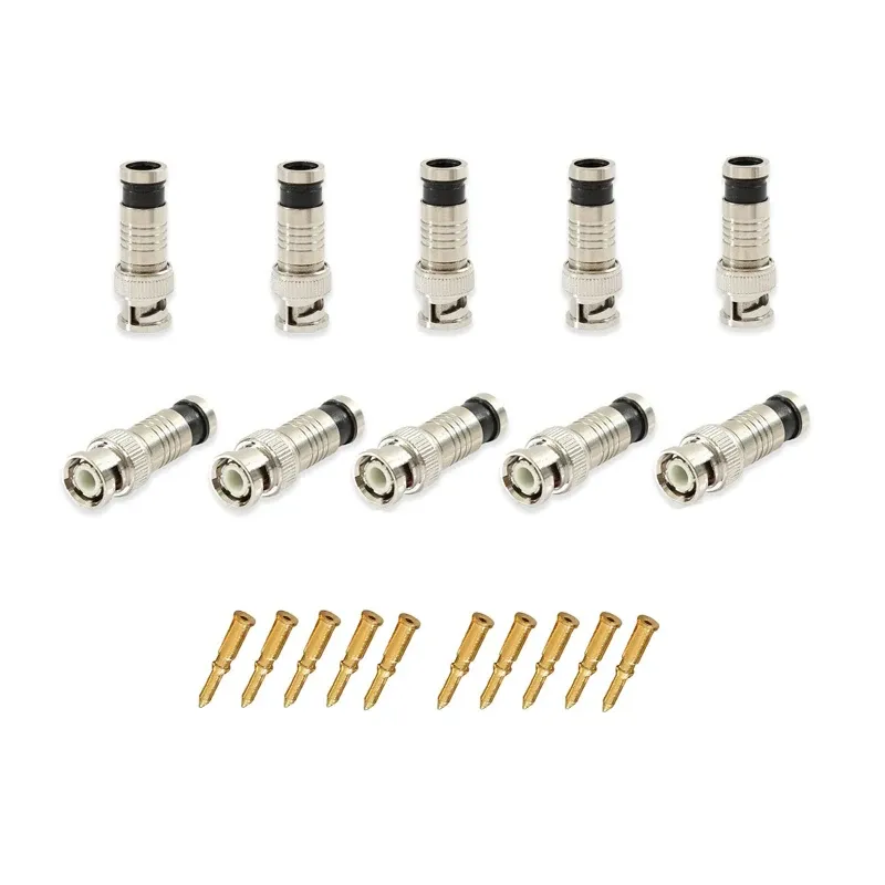 DHgate.com:BNC Compression Connectors (10-Pack) | Gold-Plated Coaxial ...
