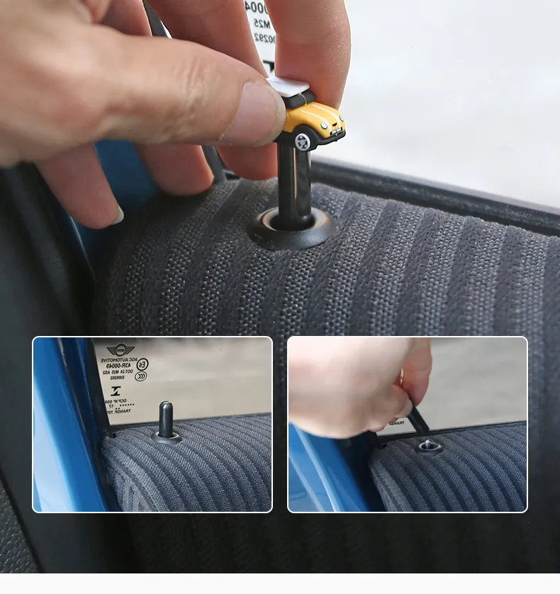 Car Door Pin Decorative 3D Silicone Interior Accessory for Mini Cooper ...