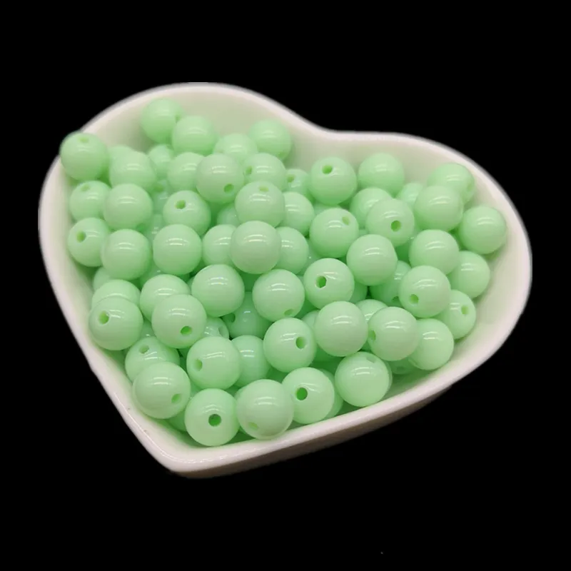 4 6 8 10 mm Round Acrylic Beads Loose Spacer for Jewelry Making ...