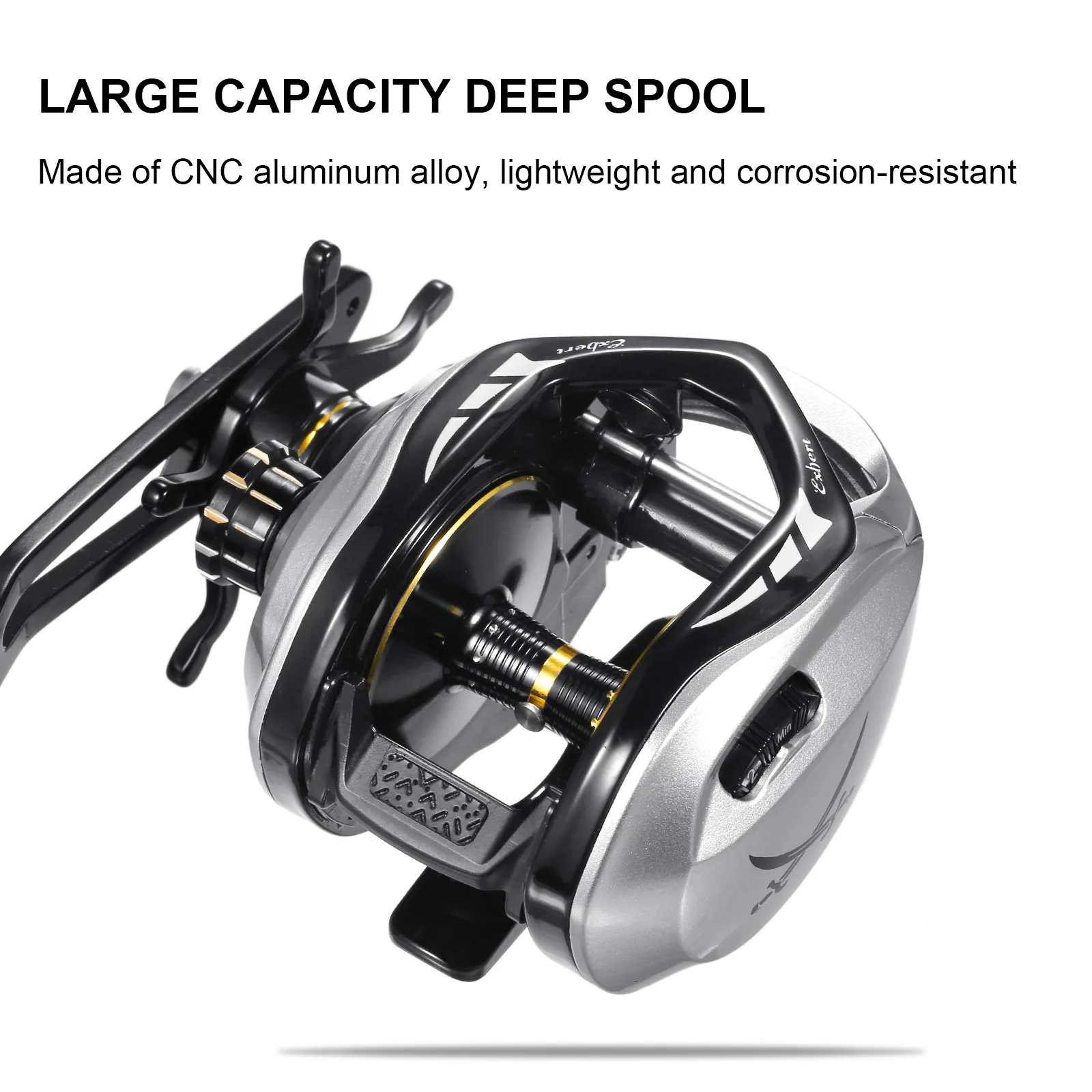 Baitcasting Reel 16KG Drag, 6.3:1 Gear Ratio, 6+1 BB, Magnetic Brake ...