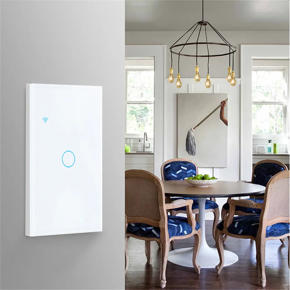 DHgate.com:Smart Neutral Wire Wall Switch Voice Control LED Light ...