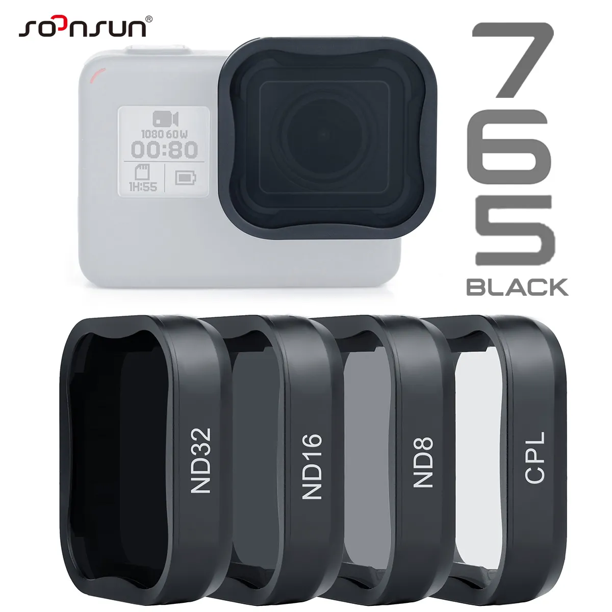 6-Pack GoPro Filters Set - SOONSUN ND CPL Filters Kit for GoPro Hero 7 ...