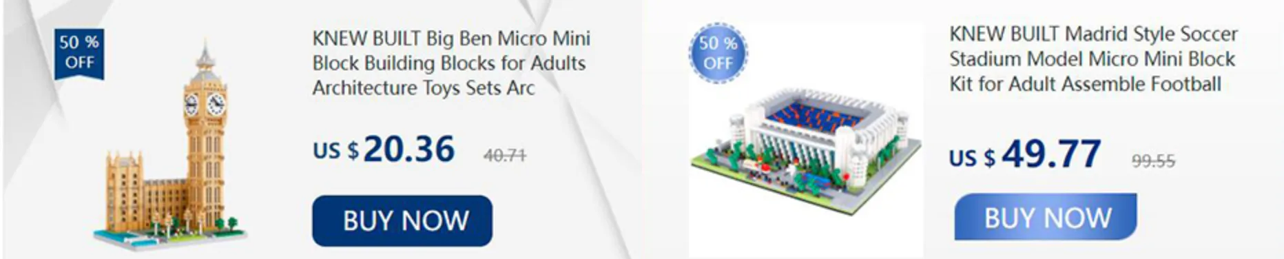KNEW BUILT Madrid Style Soccer Stadium Model Micro Mini Diamond Block ...