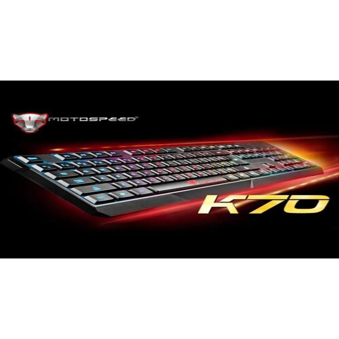 K70 Ergonomic Gaming Keyboard With 7 LED Colorful Backlight For Desktop ...