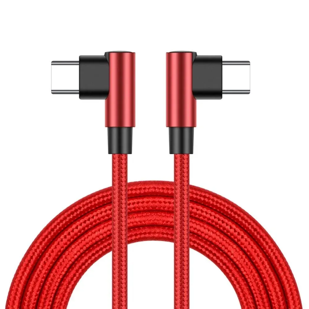 High-Speed Double Elbow USB Type-C to USB-C Cable: 60W Power Delivery ...