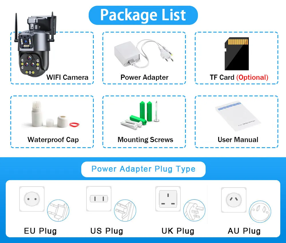 Long Distance Outdoor Wireless PTZ IP Camera 100M-150M Range 8K 16MP ...