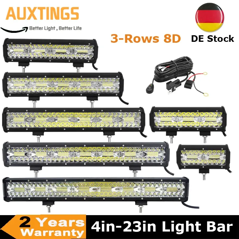 High Performance LED Light Bar for Offroad Adventures Triple Row Combo ...