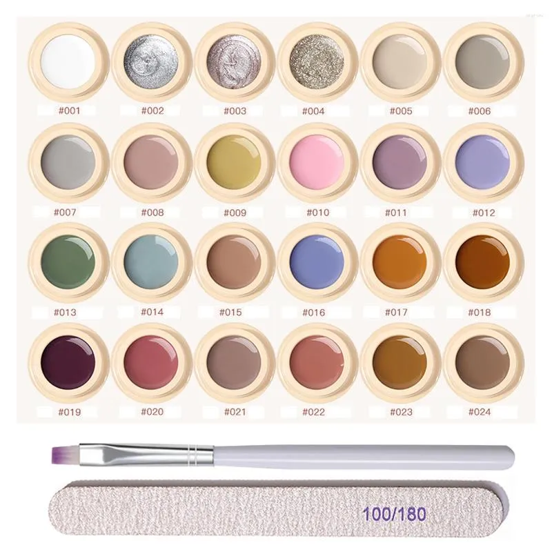 Professional Semi Permanent Nail Gel Liner Set With 24 Vibrant UV ...