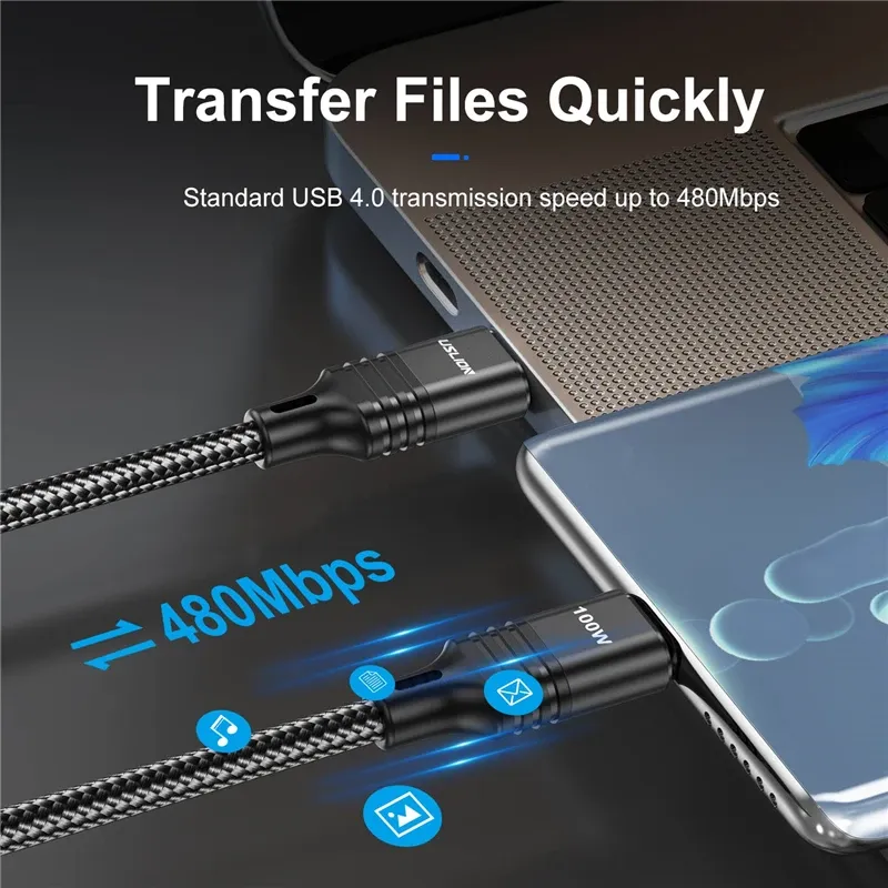 USLION 100W USB C To Type C Cable For Macbook Pro USB C PD Fast ...