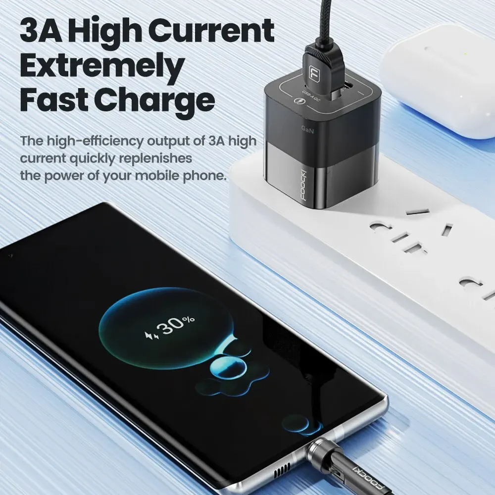 Magnetic Fast Charging Cable Type C with 540° Rotation - Durable Data ...