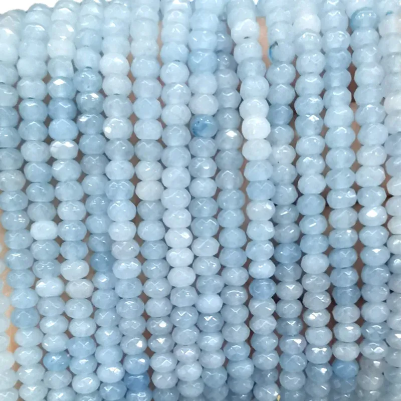 DHgate.com:3x4mm Aquamarine Blue Chalcedony Faceted Loose Gemstone ...