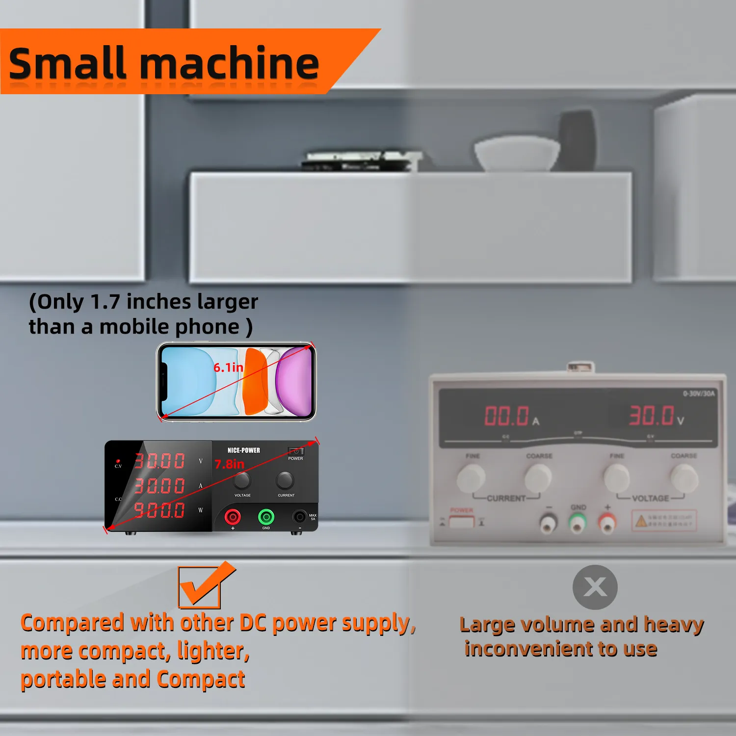 Laboratory Stabilized uninterruptible power supply - Adjustable Variable Digital Regulated Bench ...