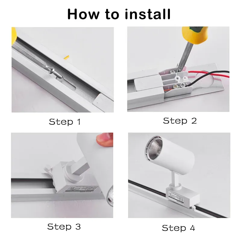 220V LED light track lighting Set for Living Room and Kitchen - 12/20 ...