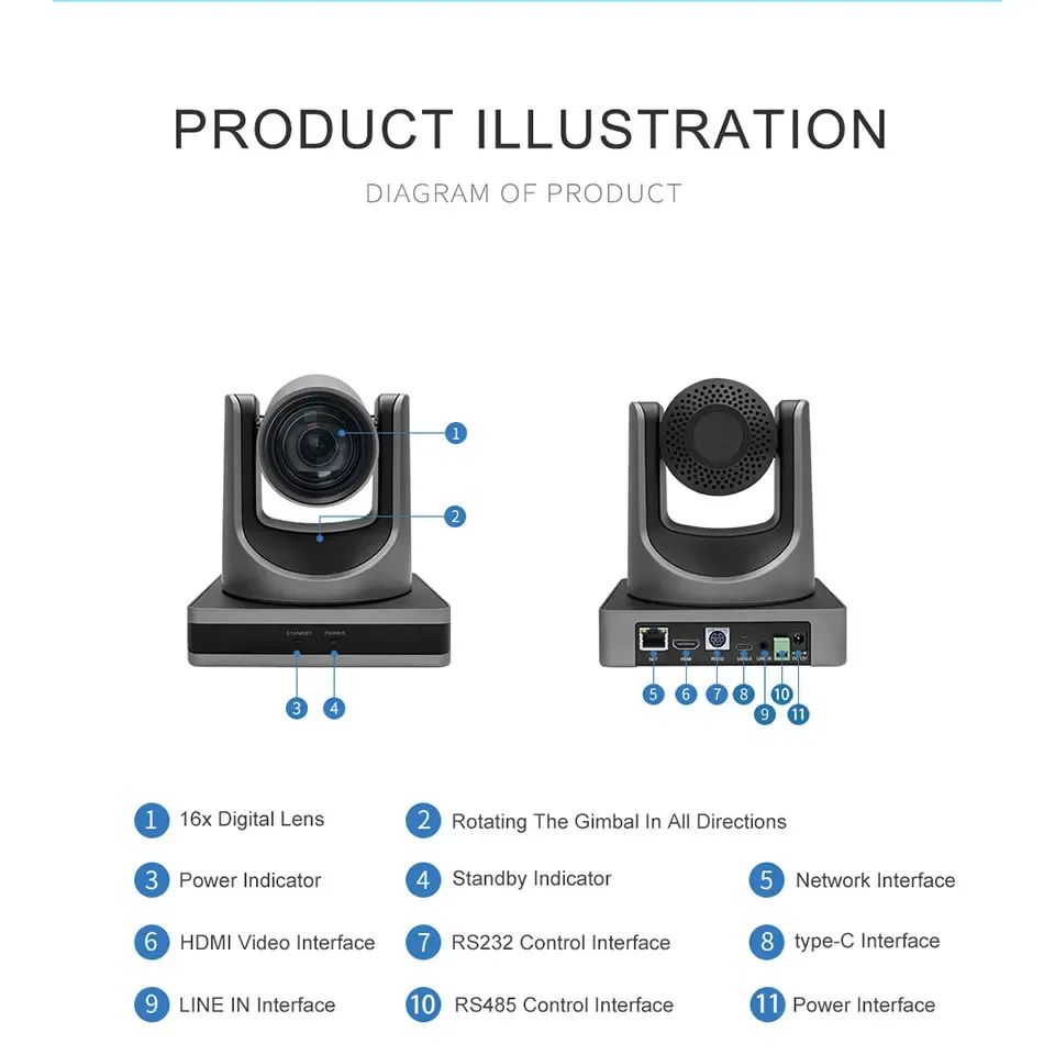 DHgate.com:4K Live Streaming PTZ Camera with AI Tracking, 12x Zoom ...