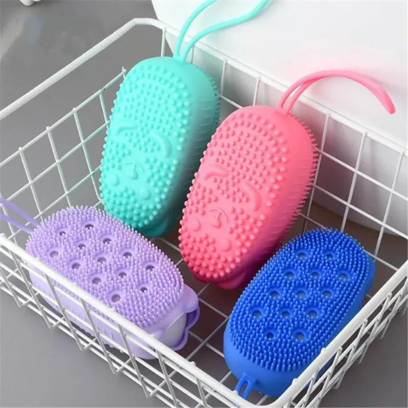 Silicone Body Scrubber: Exfoliating Shower Sponge With Bubble Bath Brush For Gentle Skin ...