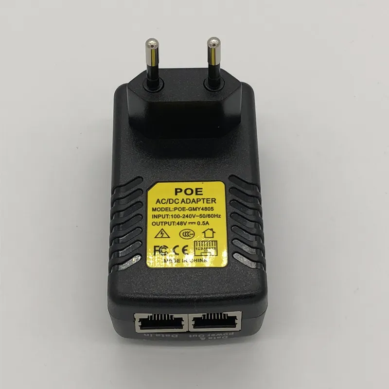 PoE Power Supply 12V 24V 48V 24W Ethernet Injector Adapter for CCTV ...
