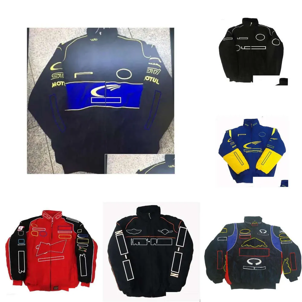 F1 Racing Style Motorcycle Jacket - Embroidered Team Cotton Apparel ...