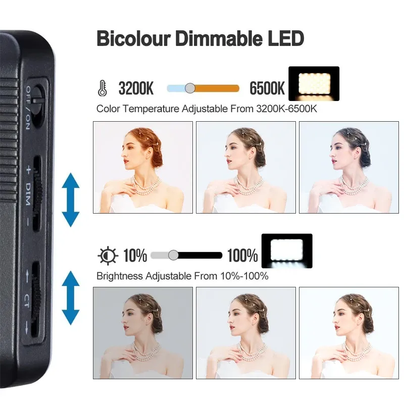 Professional Video Light: Adjustable Color Temperature LED Light ...