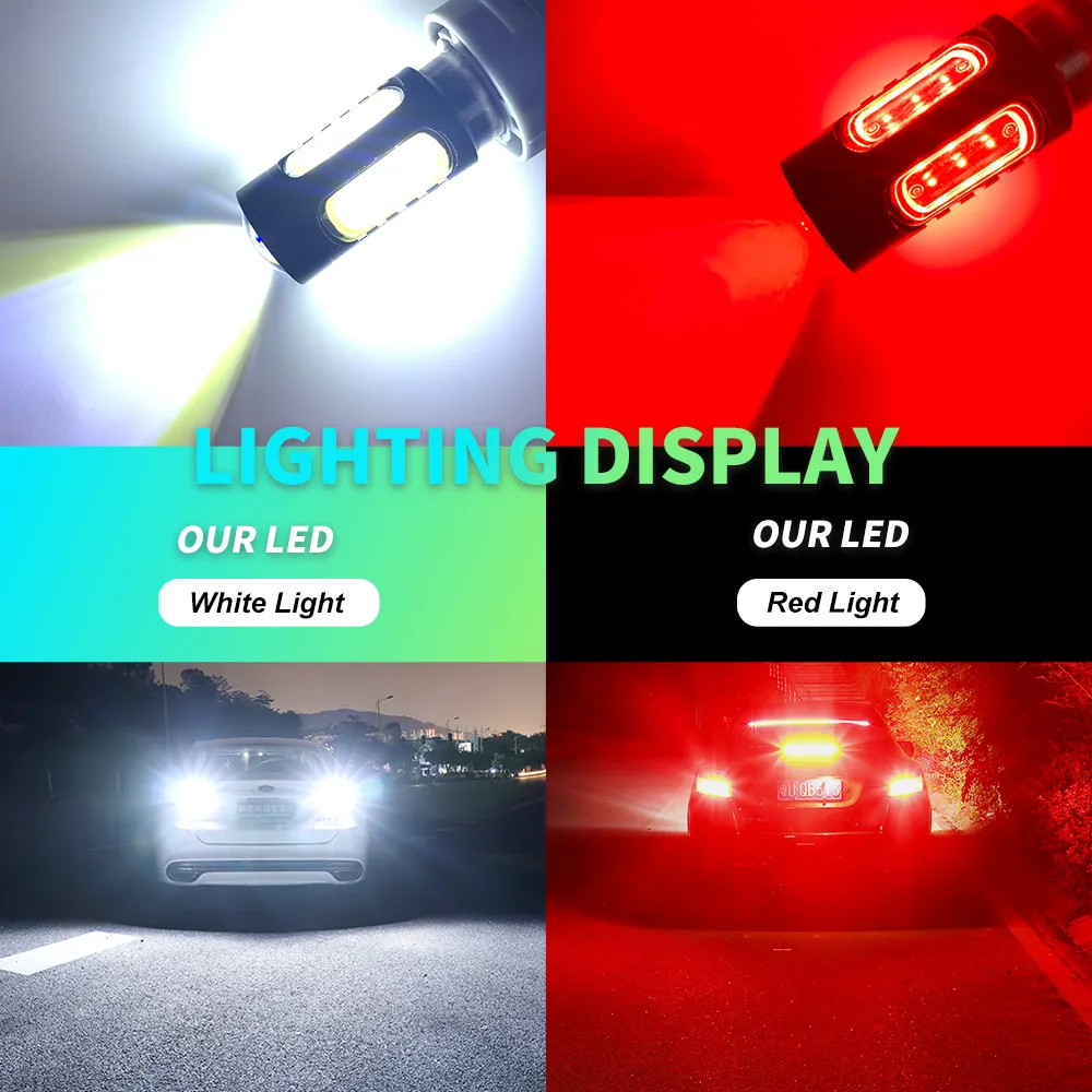 1156 P21W LED BA15S PY21W BAU15S Bulb 12V COB 5SMD for Reverse Turn ...