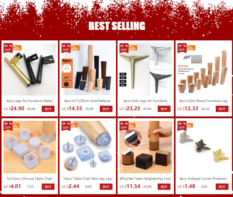 Metal Furniture Legs 12/15 cm Black Gold Silver Replacement Feet for ...