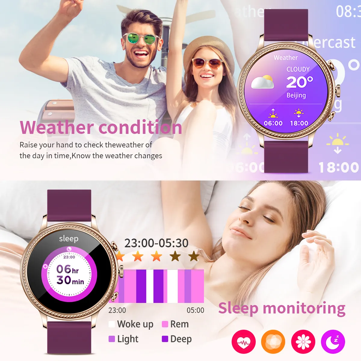 DHgate.com:LIGE Luxury Smartwatch for Women: Bluetooth Calling, Health ...