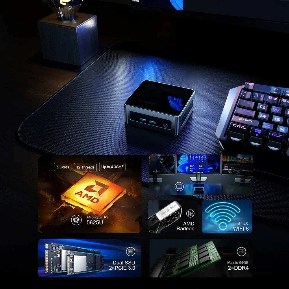 Chatreey AN2P Mini Itx Gamer AMD Ryzen 5 5625U Gaming Desktop Computer ... Chatreey AN2P Mini Itx Gamer AMD Ryzen 5 5625U Gaming Desktop Computer ...