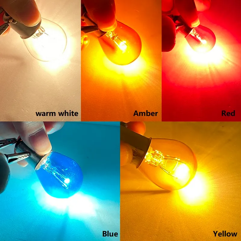 Car Turn Signal Bulbs 1156 1157 S25 BAU15S BA15S P21W Red Halogen Bulb ...