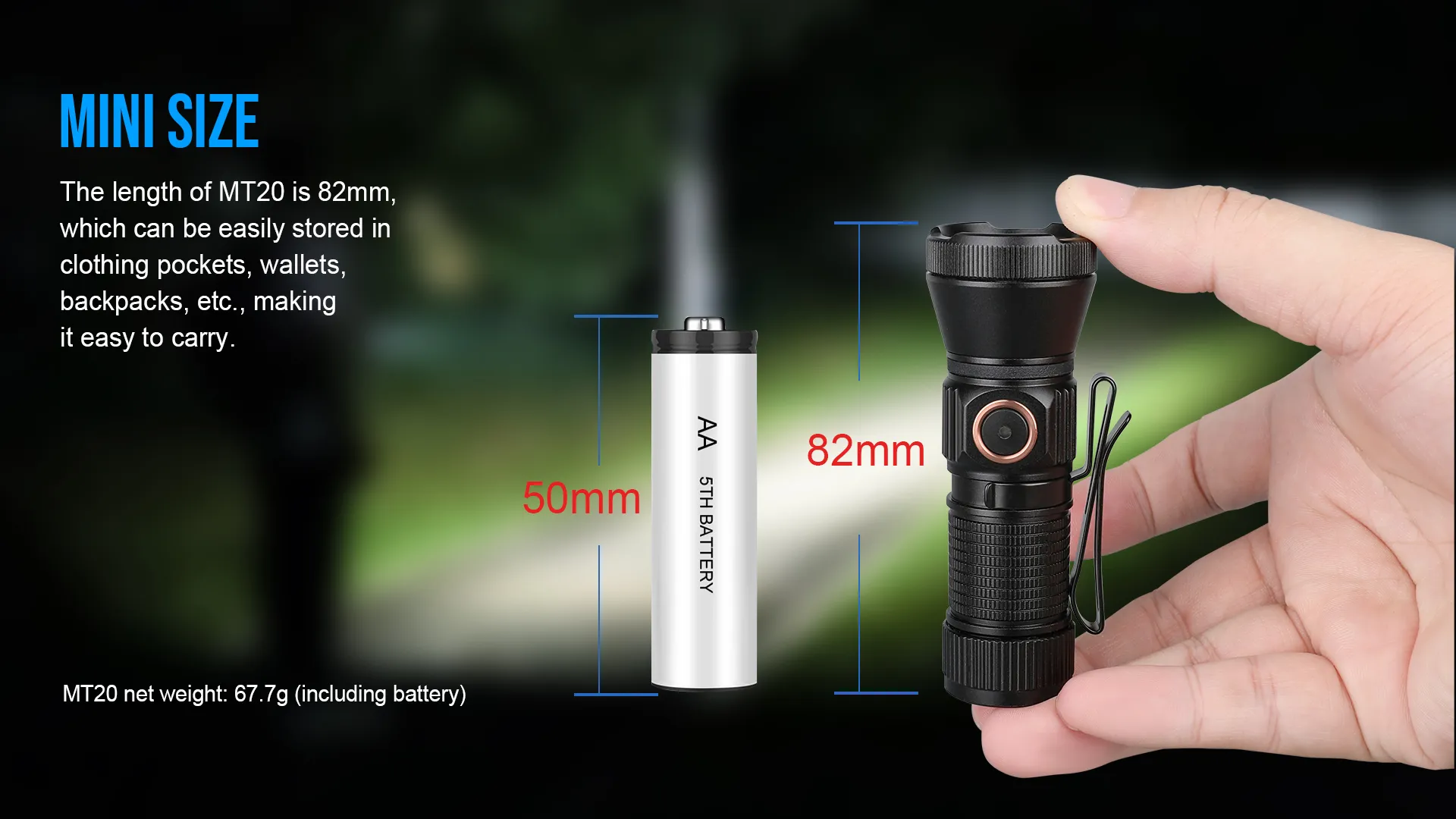 DHgate.com:Rechargeable EDC Flashlight: Trustfire MT20 USB-C LED Torch ...