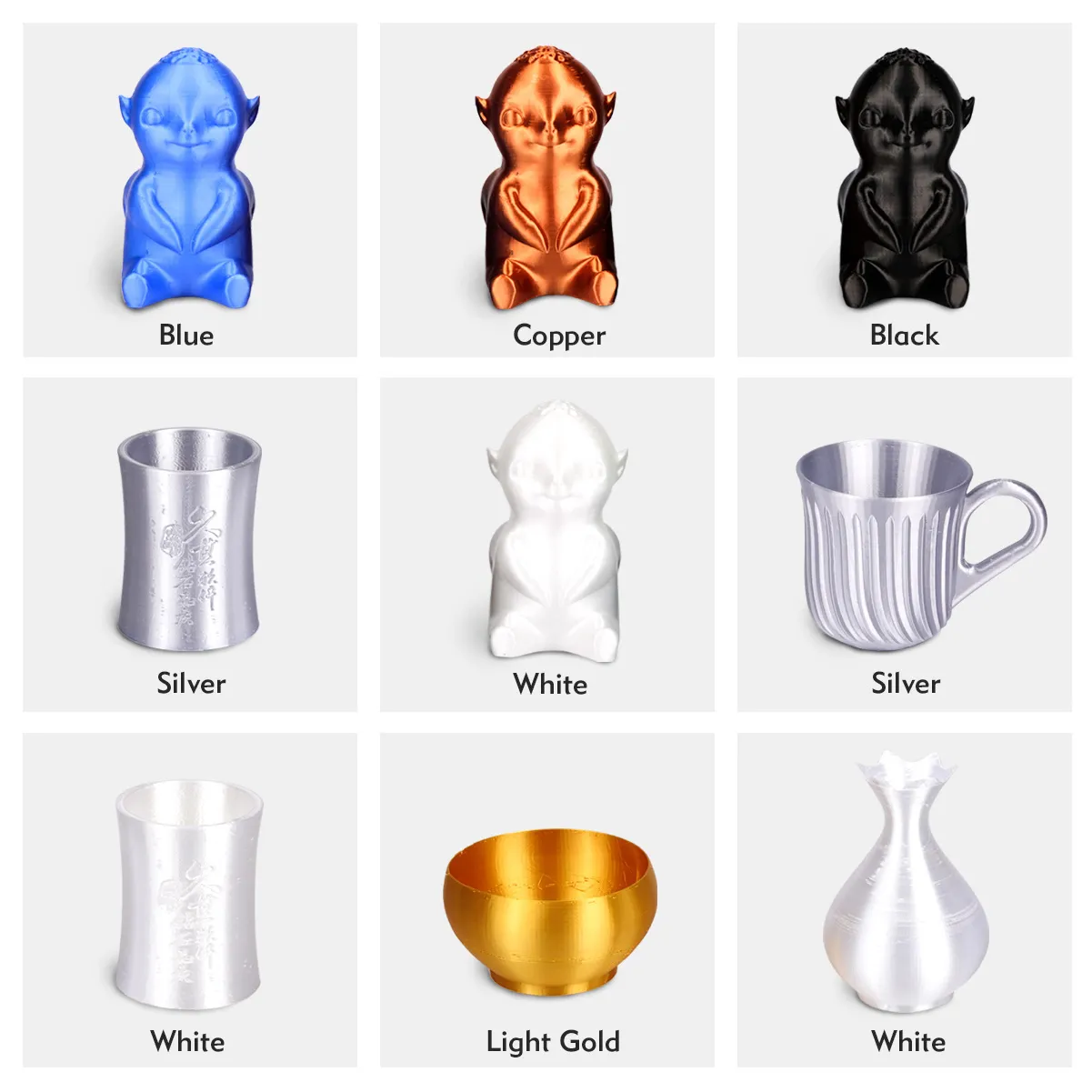 SUNLU PLA SILK Filament 1KG/330M 2.2 Lbs 3D Printer Filament DIY For 3D Printer Silk Gloss ...