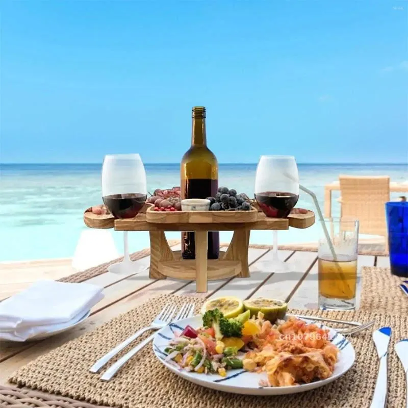 Portable Folding Wine Rack For Camping, Picnics, And Outdoor Activities ...