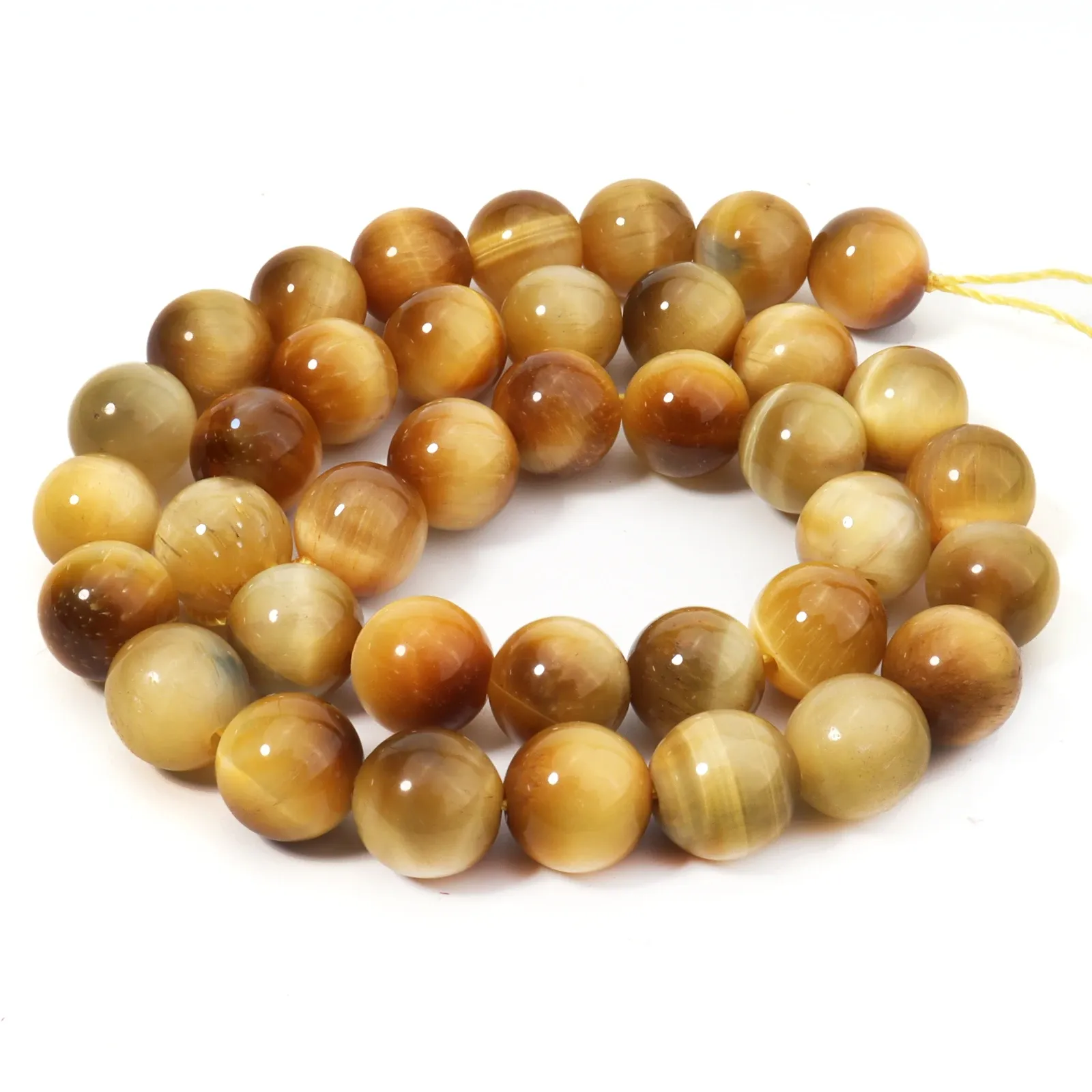 DHgate.com:4-12mm Natural Gold Tiger Eye Round Beads for Jewelry Making ...