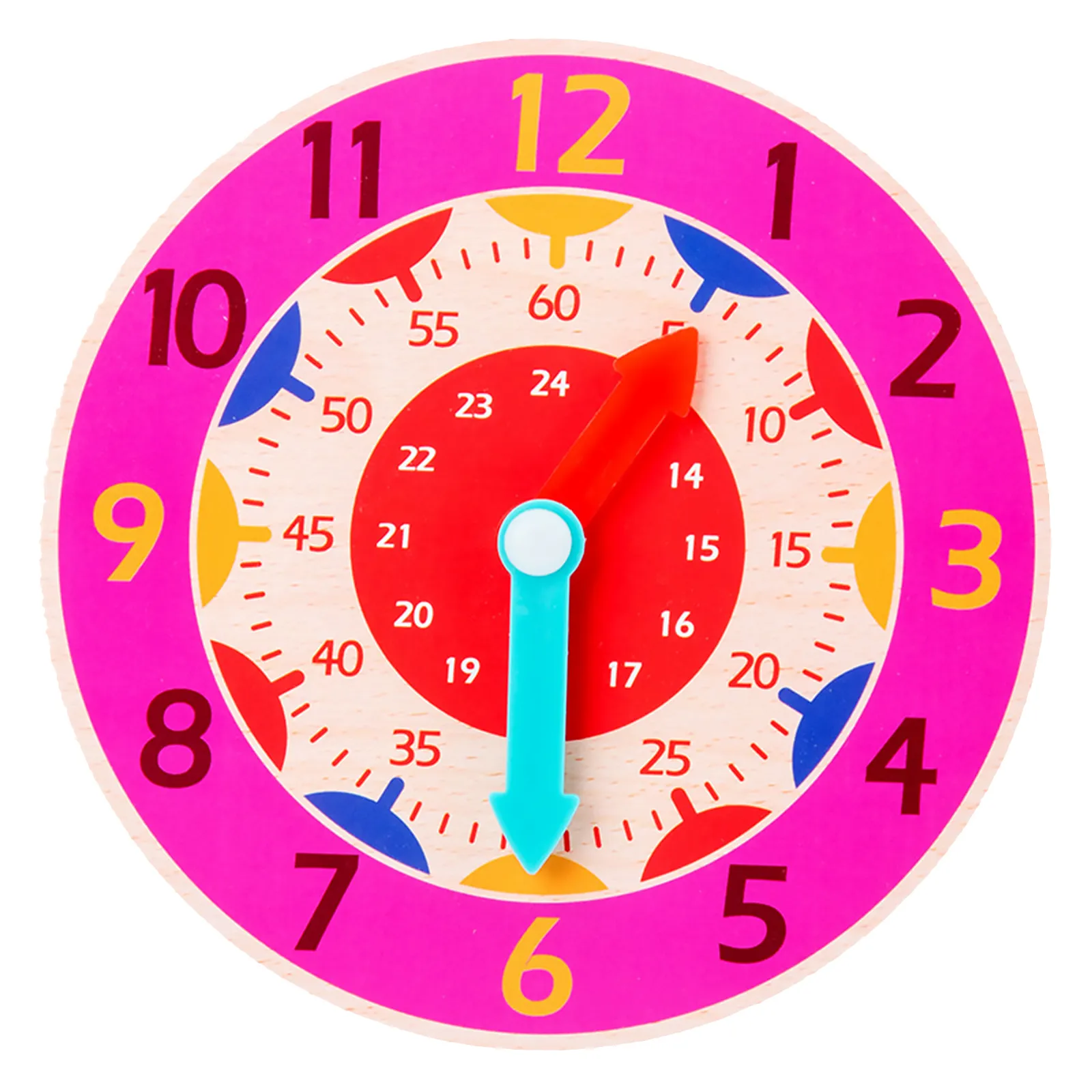 DHgate.com:Wooden Montessori Clock Toy - Interactive Educational Wall ...