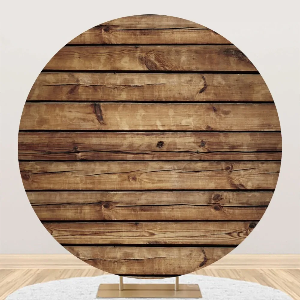 Wood Round Photography Backdrop 36 in Brown Wood Board Circle for ...