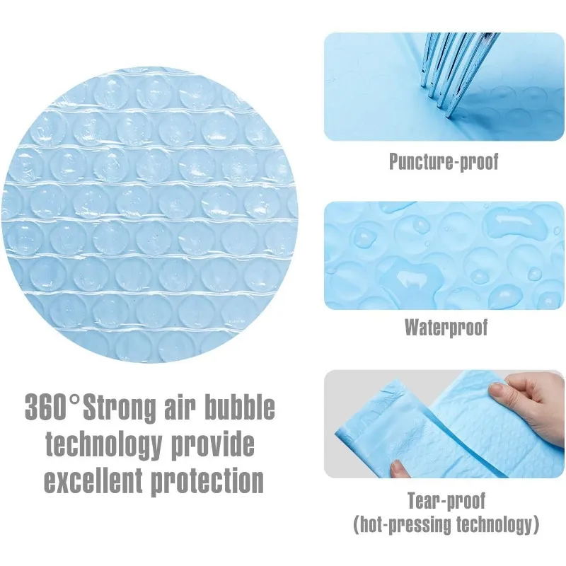 DHgate.com:50pcs Light Blue Bubble Mailers - Water-Resistant Shipping ...