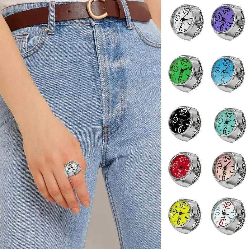 Retro Punk Alloy Finger Watch Ring For Women Men... From Ddmyhome, $28. ...