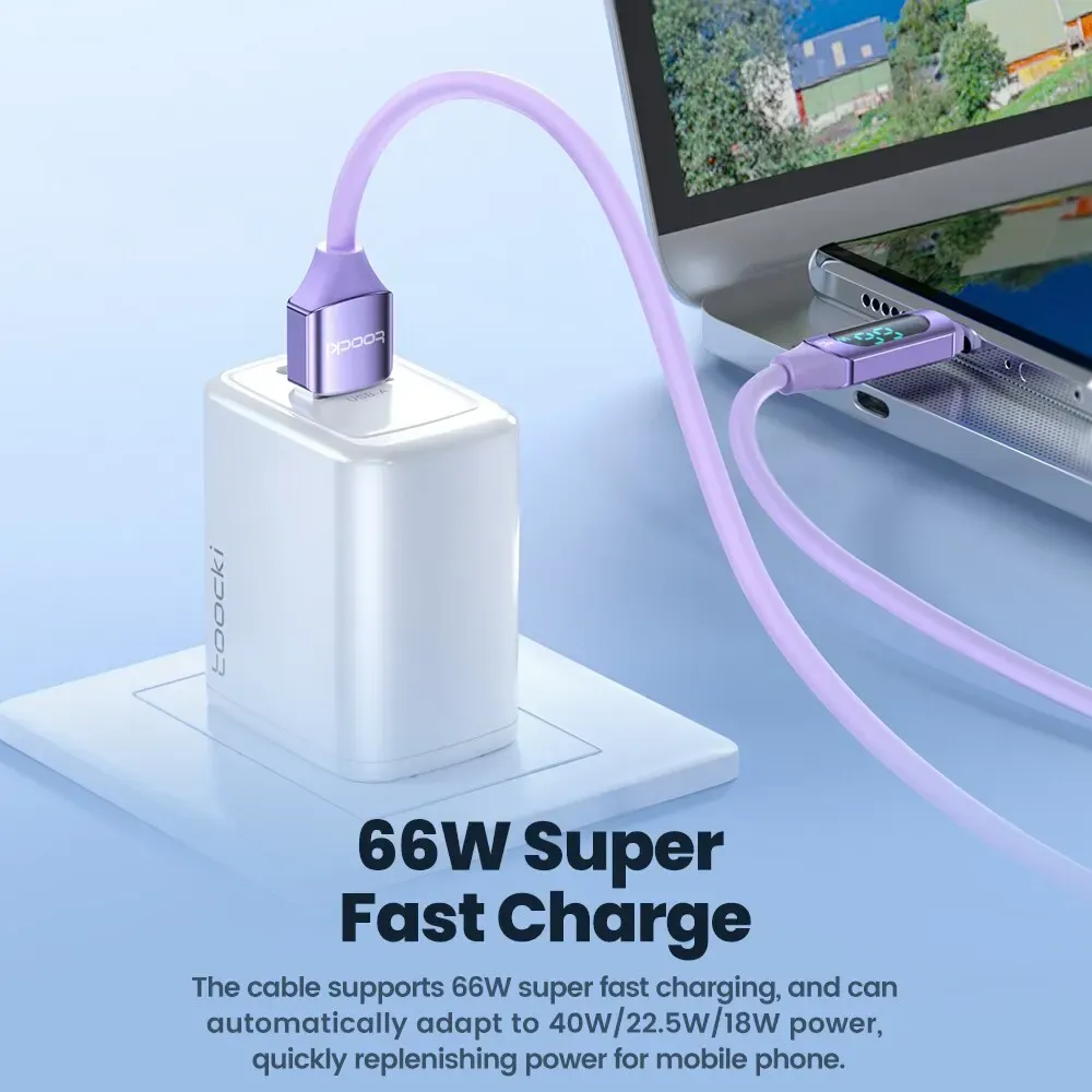 Toocki 66W USB Type C Charging Cable 6A Fast Charger for Xiaomi 12 ...